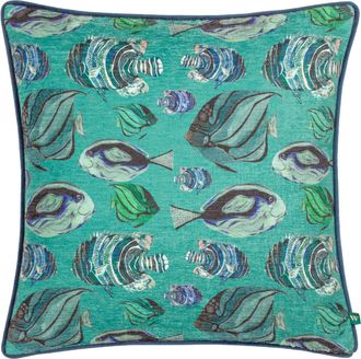 furn. Wylder Abyss Fisch wiederholen Sie die Chenille -Kissenbedeckung