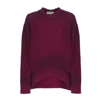 The Attico Pull &agrave; col rond asym&eacute;trique - Femme - Pulls - Violet - Taille: 34 FR