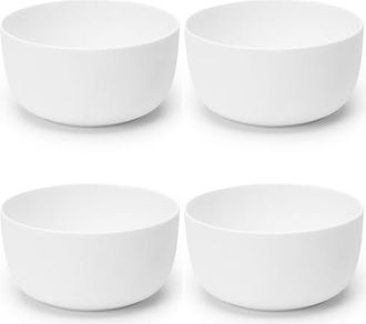 Serax Set de 4 Bols Blancs Serax | Vaisselle Base par Piet Boon | Bols en Porcelaine compatibles avec le Micro-ondes | Vaisselle pour P&acirc;tes, Nouilles, C&eacute;r&eacute;a