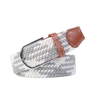 Generic Ceinture &eacute;lastique en toile tiss&eacute;e avec boucle ardillon tricot&eacute;e pour homme et femme, 50., 3.3cmX107cm