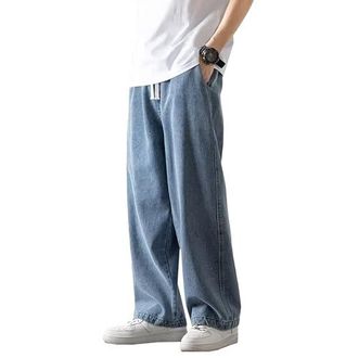 Generic Jeans Baggy pour Hommes, Style Hip-hop, Jogging, Coupe Ample, Streetwear, Motard, Pantalon Baggy, Pantalon Cargo &agrave; Jambe Large