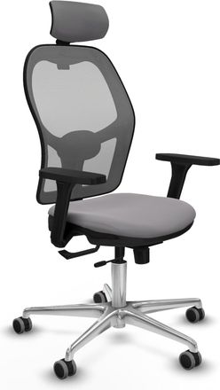 Piqueras y Crespo Ergonomischer Stuhl mit 3D-Armen, h&ouml;henverstellbare Lendenwirbelst&uuml;tze und h&ouml;henverstellbares Kopfteil, Neigung und Neigung, ausgestattet mit Syncro/T