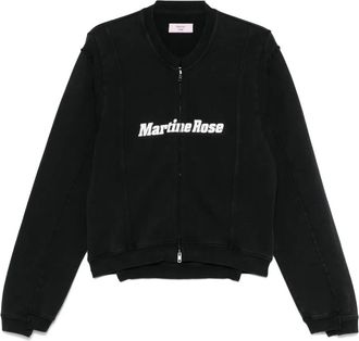 Martine Rose sweat Shrunken à fermeture zippée - Noir