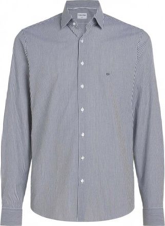 Calvin Klein Homme, Chemises, Bleu, Taille: 4XL Chemise Popeline rigata