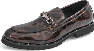 Minitoo Mocassins à enfiler pour homme avec boucle - Mocassins dété décontractés, Y81851 Brown, 44 EU