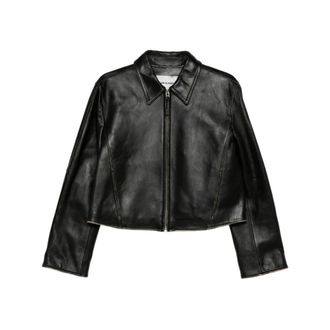 Low Classic LOW Classic, Femme, Vestes, Noir, Taille: 38 FR Veste Zipp&eacute;e &agrave; Col