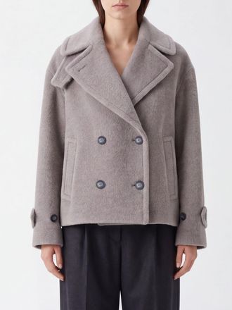 Tagliatore Manteau court crois&eacute; en laine dalpaga gris