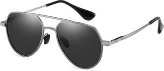 Generic Lunettes De Soleil Polaris&eacute;es For Hommes, Monture M&eacute;tallique, For La Conduite En Plein Air, For Les D&eacute;placements(Black)