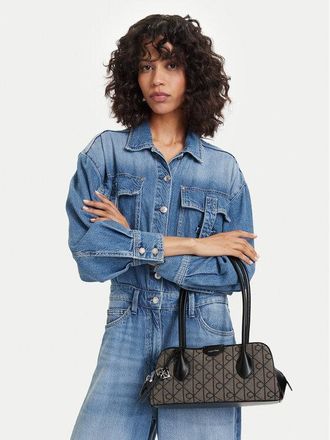 Calvin Klein Handtasche Emblem Trio Jacquard LV04F3744G Grau