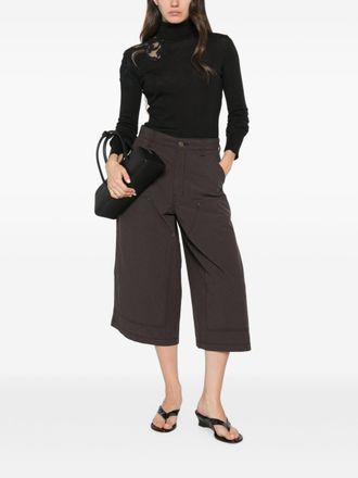 Ermanno Scervino Floral Lace Panelled Turtleneck Sweater - Black