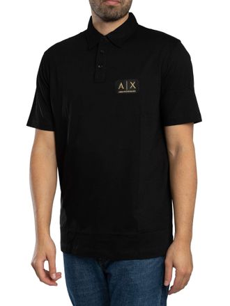 A|X Armani Exchange Poloshirt Mit Box-Logo, Schwarz