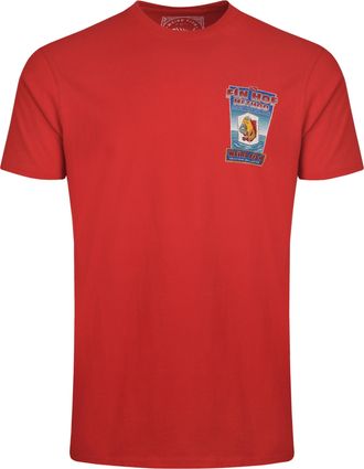 Weird Fish Fin Hof T-Shirt für Herren (Retrorot)