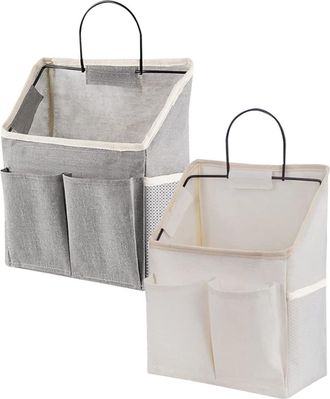 Valiclud Hemobllo 2 St&uuml;ck Wand aufbewahrungss&auml;cke aus Stoff Faltbarer H&auml;nge Organizer mit Mehreren Taschen Stabiler Aufbewahrungssack f&uuml;r K&uuml;che Schlafzimmer Ba