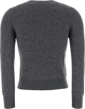 Miu Miu Womens Dark Grey Wool Sweater Ardesia Exterior: Virgin Maglie