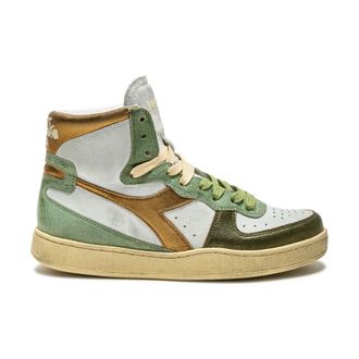 Diadora Mi Basket Low Metal Pigskin Used WN Sneakers - - Shoes - Damen - Gr&uuml;n - 38 EU