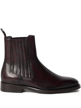 Brunello Cucinelli bottines chelsea en cuir - Marron
