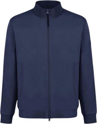 People of Shibuya Homme, Sweatshirts et sweats &agrave; capuche, Bleu, Taille: M Saku SweaT-shirt &agrave; Col Montant Enti&egrave;rement Zipp&eacute; Pf722