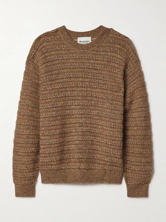 Isabel Marant Pull En Alpaga Mélangé Chiné - Marron
