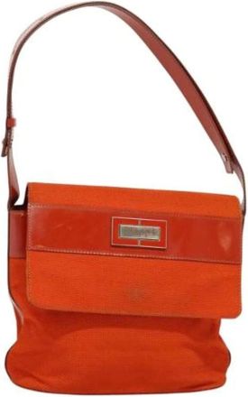 Celine Pre-owned Toile sacs-celine - Femme - Pre-owned - Orange - Taille: ONE Size