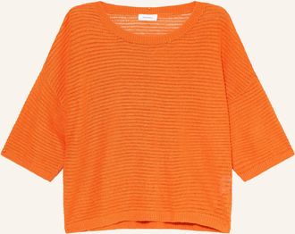 Darling Harbour Darling Harbour Strickshirt Aus Leinen orange