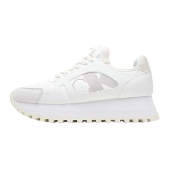 Calvin Klein Runner Low Laceup Mix NBS - Femme - Chaussures - Blanc - Taille: 39 EU