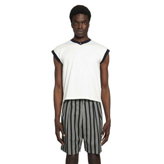 Versace Stretch Cotton Jersey V-Neck T-Shirt