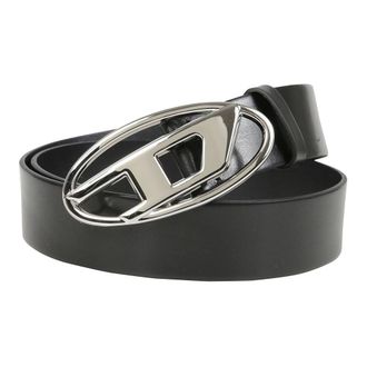 Diesel Femme, Accessoires, Noir, Taille: 80 CM Ceinture en cuir avec boucle logo D argent&eacute;e