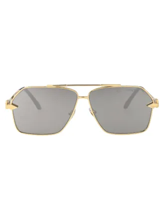 Versace 0VE2284 Gold Metal Rectangular Sunglasses - Gold