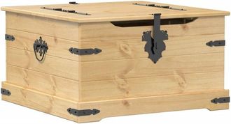 vidaXL Truhe Corona 78x78x45 cm Massivholz Kiefer - Vidaxl
