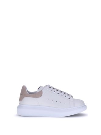 Alexander McQueen Womens Leather Sneakers White-Patchouli Trainers White/patchouli