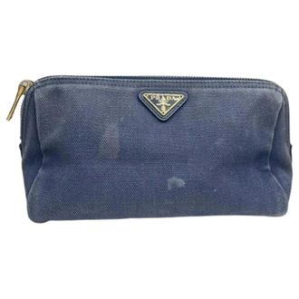 Prada Pochette Vintage Pre-owned - Femme - Pre-owned - Bleu - Taille: ONE Size