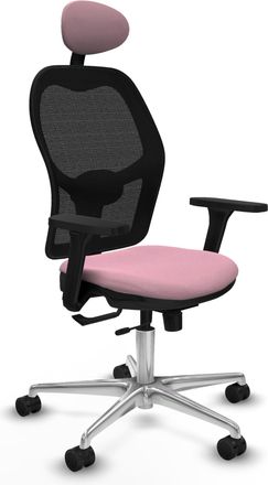 Piqueras y Crespo B&uuml;rostuhl mit 3D-Armen, h&ouml;henverstellbarer Lendenwirbelst&uuml;tze und festem Kopfteil, ausgestattet mit Syncro/Traslack und injiziertem Schaumstoff, Schwa