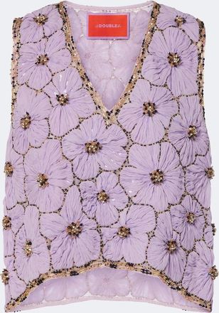 La DoubleJ Verziertes Top Scala aus Chiffon