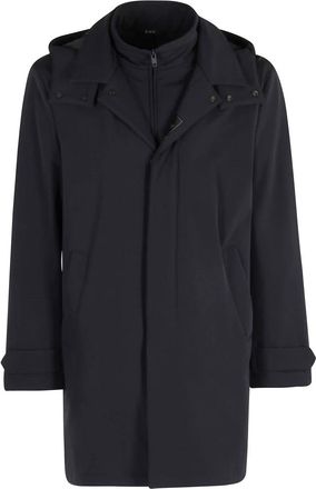 Fay Homme, Manteaux, Bleu, Taille: XL Manteau Morning Travel en Jersey Stretch