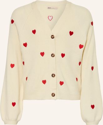 Only Strickjacke weiss