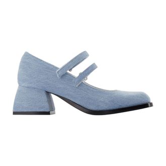 Nodaleto Womens Bulla Bacara Pumps - Nodaleto Blue Leather Canvas Shoes