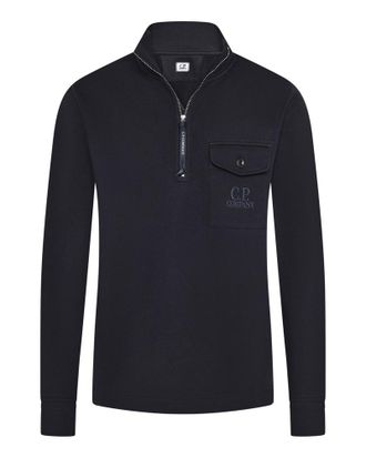 C.P. Company Sweat-Troyer mit Brusttasche und Logo-Patch in