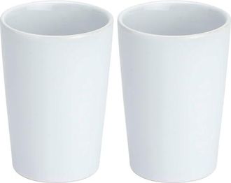 WENKO Zahnputzbecher Mod. Coni eleganter Zahnb&uuml;rstenhalter Badezimmer Deko Bad Zubeh&ouml;r Zahnpflege Artikel Aufbewahrung Zahnb&uuml;rste Zahnpasta stilvolle Optik 