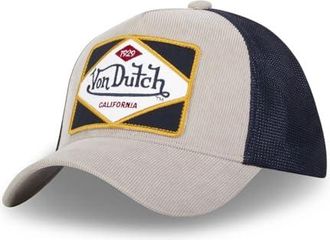 Von Dutch Casquette Homme & Femme, Casquette Trucker, Ajustable avec Snapback, Gris Taille TU