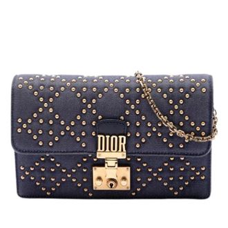 Dior Pre-owned Addict Wallet on Chain - Femme - Pre-owned - Bleu - Taille: ONE Size