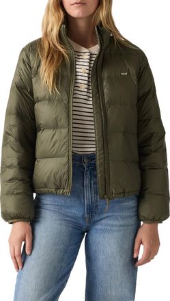 Levi's Womens Willa Down Packable Jacket, Color Ivy Green, Size XS