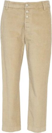 Dondup Femme, Pantalons, Beige, Taille: W31 Pantalon en Velours Côtelé Beige Aw25