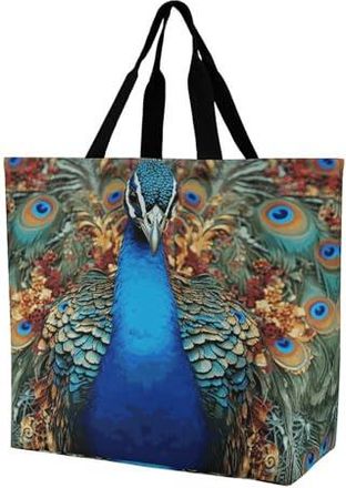 Generic Paon &Eacute;l&eacute;gant Sac Courses Imperm&eacute;able Sacs Pliable Sac Cabas Pour Gym Quotidienne Universit&eacute;