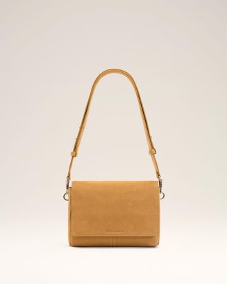 Ami Sac Messenger A Rabat Carrousel Jaune en Cuir De Vache Miel - TU - Unisex