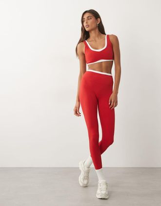 Abercrombie & Fitch YPB Studioflex - Legging densemble - Rouge