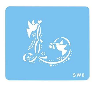 PME JEM Schablone mit Tauben und Farbbändern, Kunststoff, Blau, 15 x 1 x 15 cm