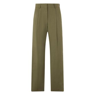 Blaz&eacute; Milano Seidenleinenhose - - Trousers - Damen - Gr&uuml;n - S