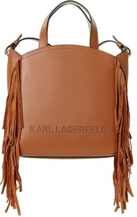 Karl Lagerfeld Sac &eacute;paule &agrave; franges en cuir