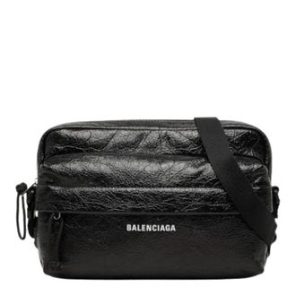 Balenciaga Pre-owned Explorer Leder Umh&auml;ngetasche - - Pre-owned - Herren - Schwarzk - ONE SIZE