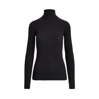 Ralph Lauren Femme, Pulls, Noir, Taille: 36 FR Pull &agrave; Col Roul&eacute; Noir
